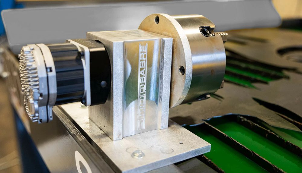 On-Table 4th Axis Round Pipe Cutter – 5” | ShopSabre CNC